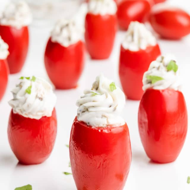 Easy Stuffed Cherry Tomatoes (Dairy-free) - Namely Marly