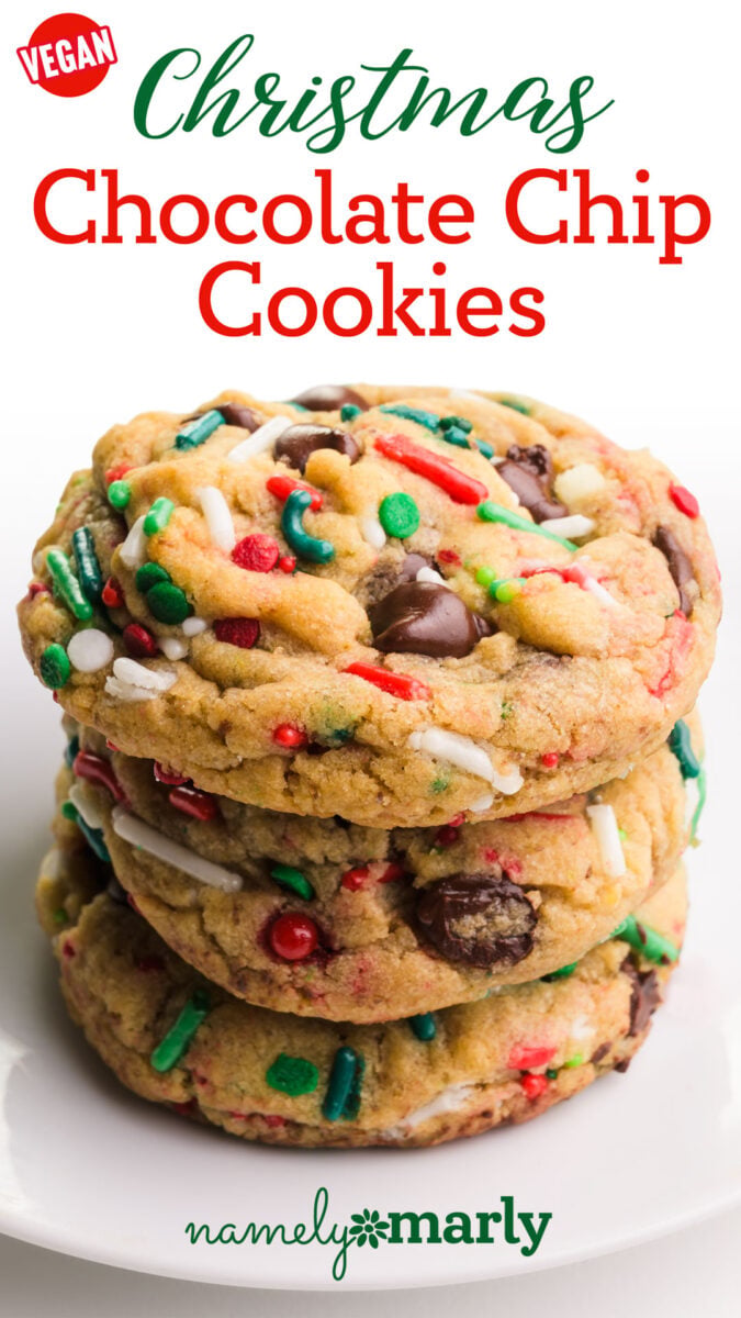 Christmas Chocolate Chip Cookies - Namely Marly