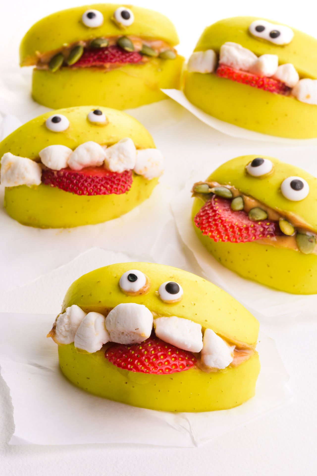 Spooky Apple Monsters: A Fun & Healthy Halloween Snack - Namely Marly