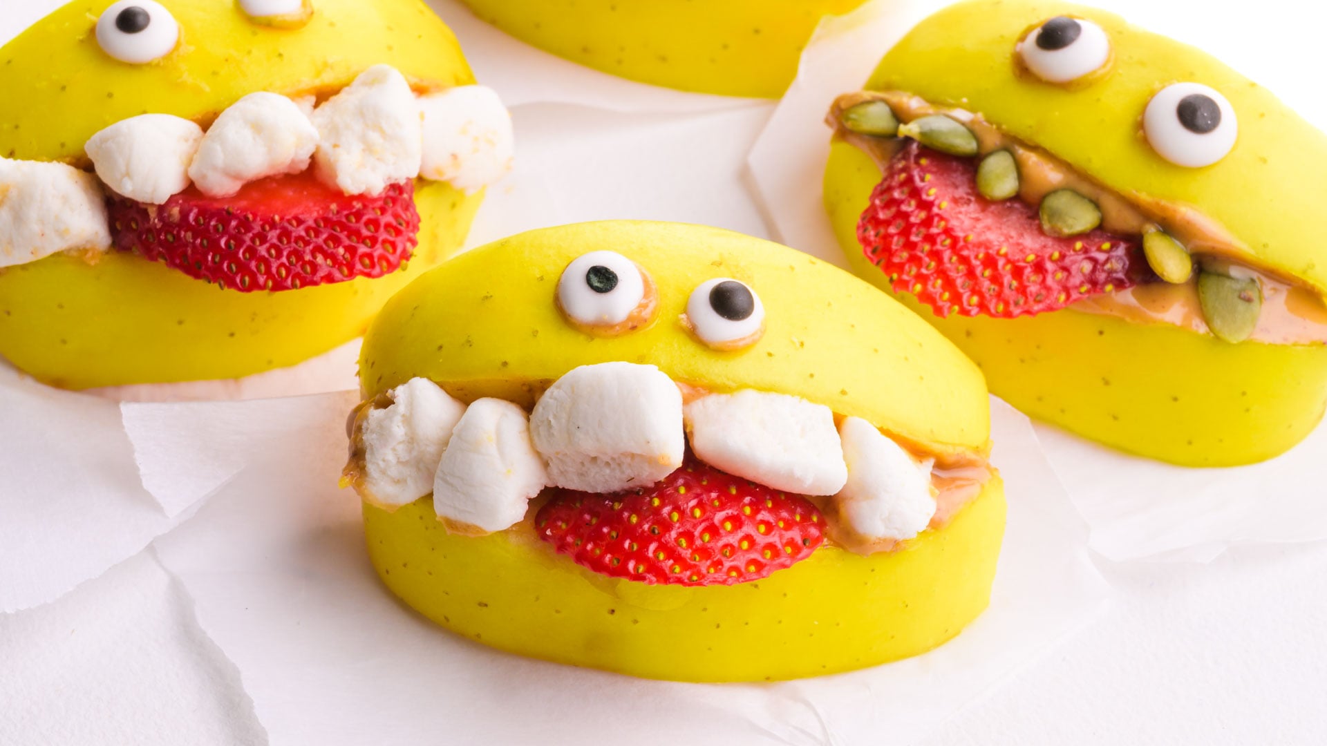 Spooky Apple Monsters: A Fun & Healthy Halloween Snack - Namely Marly